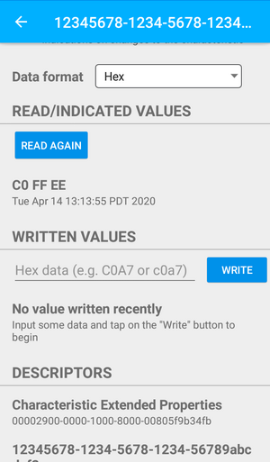BLE Examples - embeddedTS Manuals